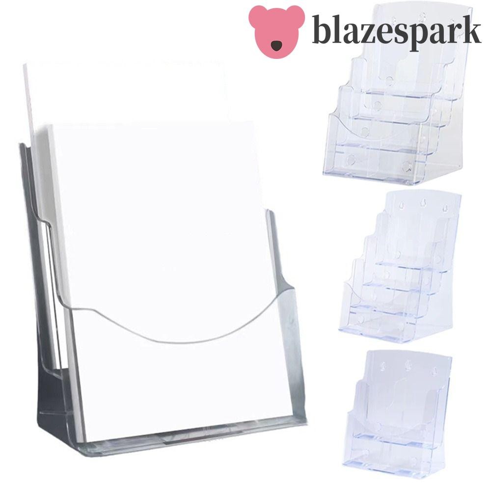 Blazespark Clear Flyers ขาตั้งจอแสดงผล, A4/A5/A6 2/3/4 ชั้น Brochure Holder, Multi-functional ...