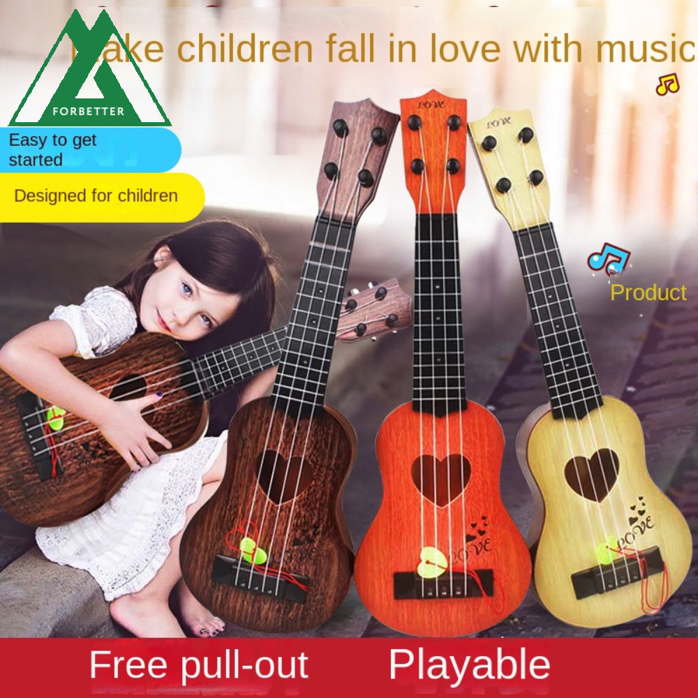 Forbetter ของเล่นเครื่องดนตรี Ukulele, 4 สายปรับ String Knob จําลอง Ukulele ของเล่น, Rhythm ...