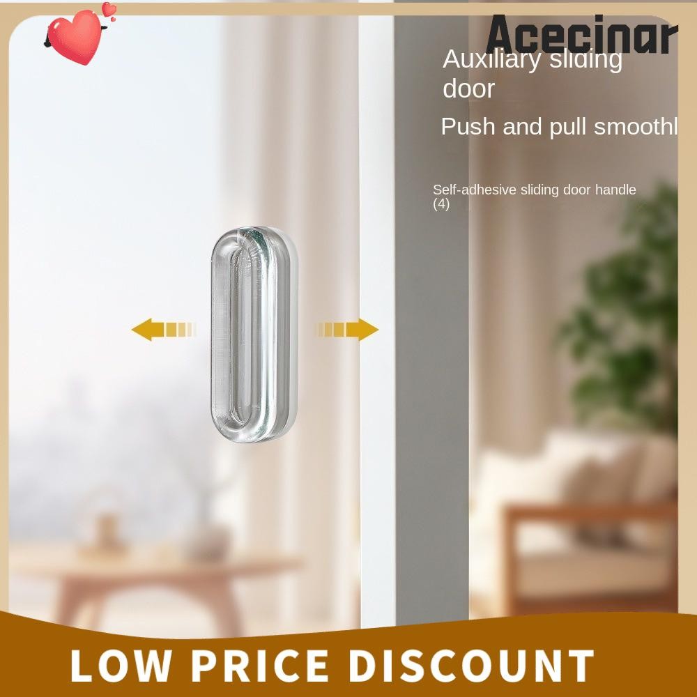 Acecinar มือจับประตูบานเลื่อน 4 ชิ้น, มือจับประตู PU นุ่มแบบมีกาวในตัว ...