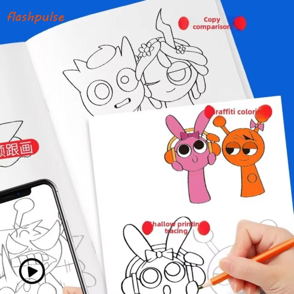 Flashpulse Graffiti Copy Sketch Book, Tracing Stick Figures Sprunki ...