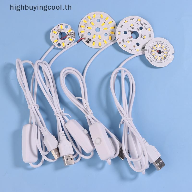 Hcth 1 PC 1.5M ความยาวสาย DC5V LED ชิป SMD5730 โคมไฟ LED USB 3W Light Board Warm White Light ...