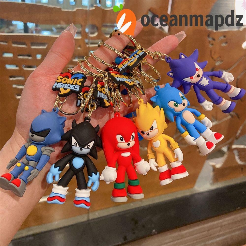 OCEANMAPDZ Sonic ตุ๊กตา Ke yChain Key แหวนรูปของเล่นเด็กเครื่องประดับ ...