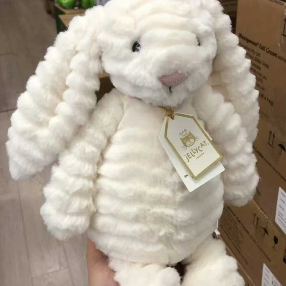 Jellycat White Bunny Plush Toy – Super Soft Stuffed Animal Rabbit, 30cm ...