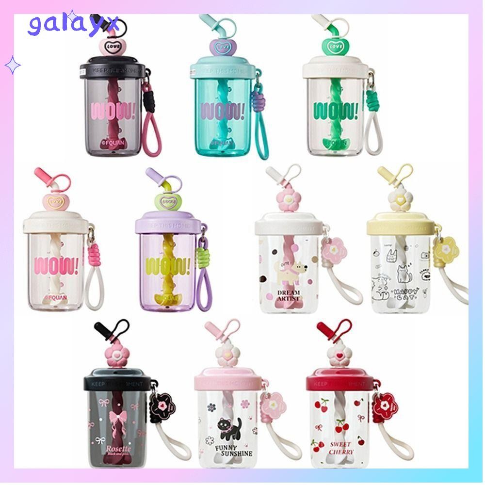 GALAYX ถ้วยดื่ม,พร้อมหลอดดูดแบบพกพาขวดน้ํา, Kawaii Leak-proof 580ML/520ML ความจุสูงค็อกเทลผสม ...