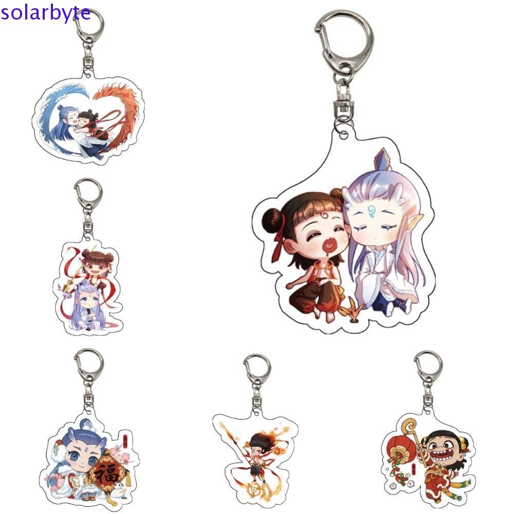 SOLARBYTE Ne Zha 2 พวงกุญแจ, Aoguang Aobing อะคริลิค Nezha จี้, ตํานานจีนน่ารักอุปกรณ์ต่อพ่วง ...