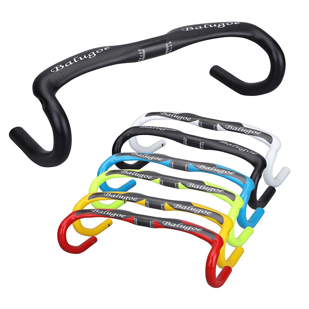 Cod ใหม่ balugoe Carbon Handlebar Road Bike Race Bicycle Handle 31.8 ...