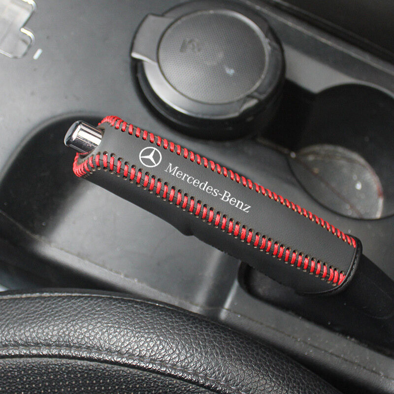 Universal หนังรถ Handbrake มือฝาครอบเบรคสําหรับ Mercedes Benz GLA GLB ...