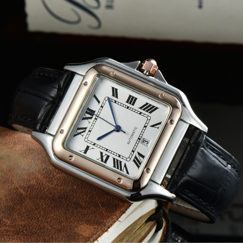 Ct Business Men Quartz Belt Watch 37MM | Shopee Thailand