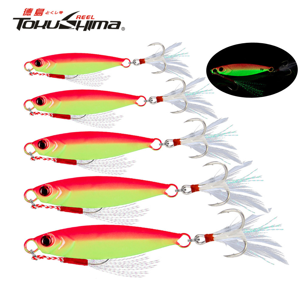1pc Casting Jigging Lure 7G/10G/15G/20G/30G Sinking เหยื่อ Luminous Jig 3D ตาโลหะ Lure เหยื่อ ...