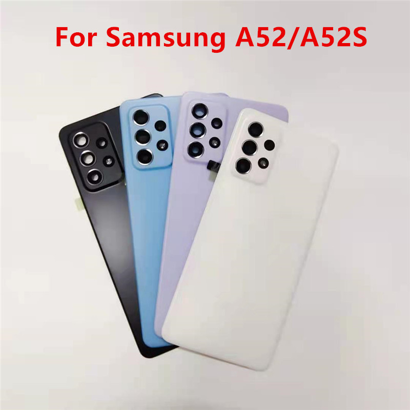 A525 A526 A528 สําหรับ Samsung Galaxy A52 4G 5G A52S แบตเตอรี่พลาสติกปก ...