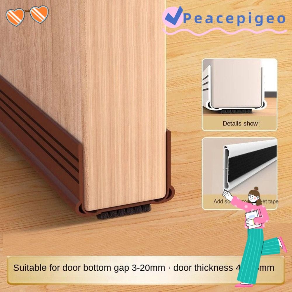 PEACEPIGEO แถบซีลประตู, PVC Soundproof ประตู Draft Stopper, Anti Collision Self กาวกันลม ...