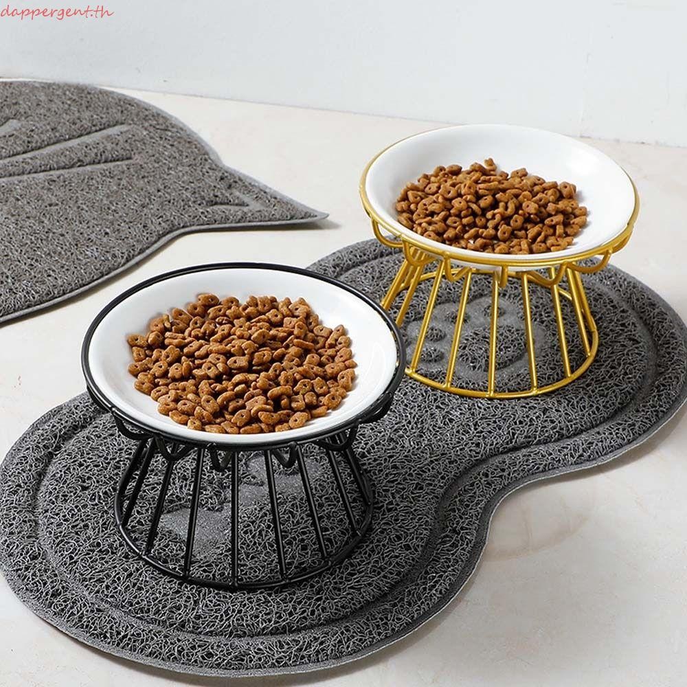 DAPPERGENT ชามอาหารแมวเซรามิค Nordic Cat Feeder เครื่องดื่มลูกสุนัขลูกแมวขนมขบเคี้ยวแผ่นกระป๋อง ...