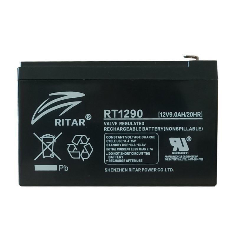 Ritar rt1290 12V9AH/20HR แบตเตอรี่ตะกั่วกรด UPS ลิฟท์รถเข็นเด็กระบบ ...