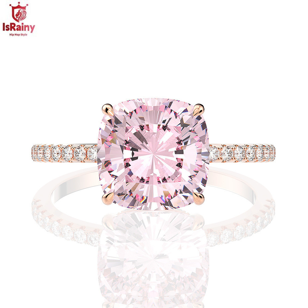 S92.5 เงินสเตอร์ลิงคาร์บอนสูงอัญมณีกุหลาบทองผู้หญิงหมั้นแหวนของขวัญเครื่องประดับที่ดี | Shopee ...