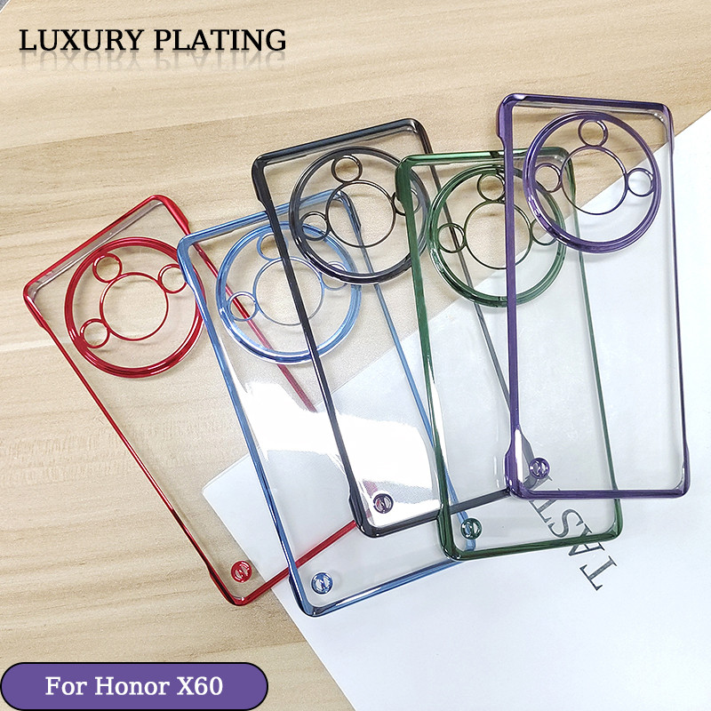 ชุบเคสโทรศัพท์โปร่งใสไร้กรอบสําหรับ Honor X60 X50 Pro GT X60i X9b กันกระแทก Anti-drop กันชนที่มี ...