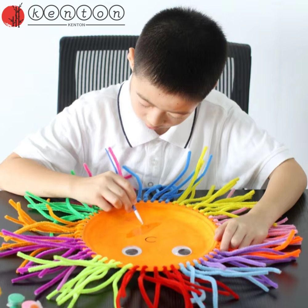 Kenton 100pcs Anvil ลวดหัตถกรรมท่อของเล่น, Chenille Stems Plush Tinsel ...