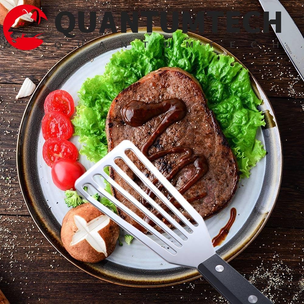 Quantumtech ไม้พายปลา, Hollow พร้อม ABS/ด้ามไม้สเต็กจูนเนอร์,อเนกประสงค์ Slotted สแตนเลสพลั่วทอด ...