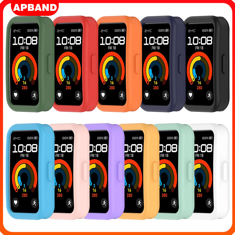 เปลือกยาง for Huawei Band 10 9 8 / NFC เฟรม Anti-Gores ซิลิโคนนุ่มกันชนหน้าจออุปกรณ์ป้องกันเฟรม ...