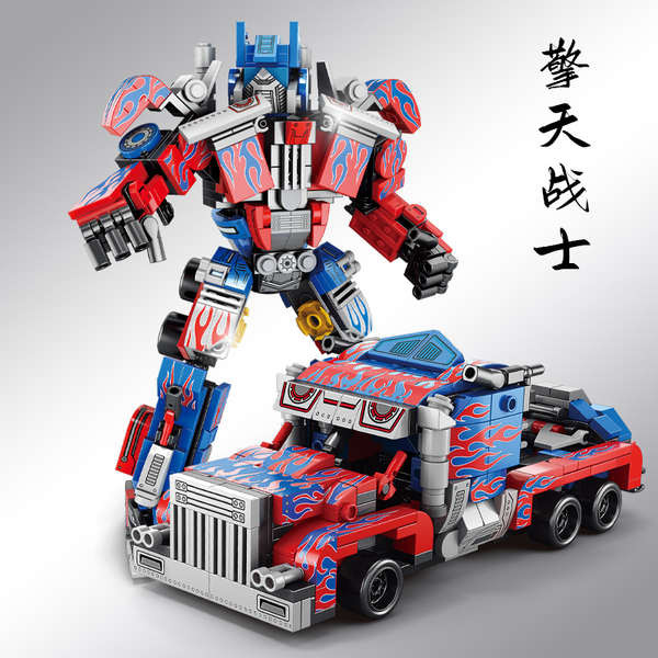Guaibao Bear Building Block Sky Pillar Mecha Car Transformation Toys ...