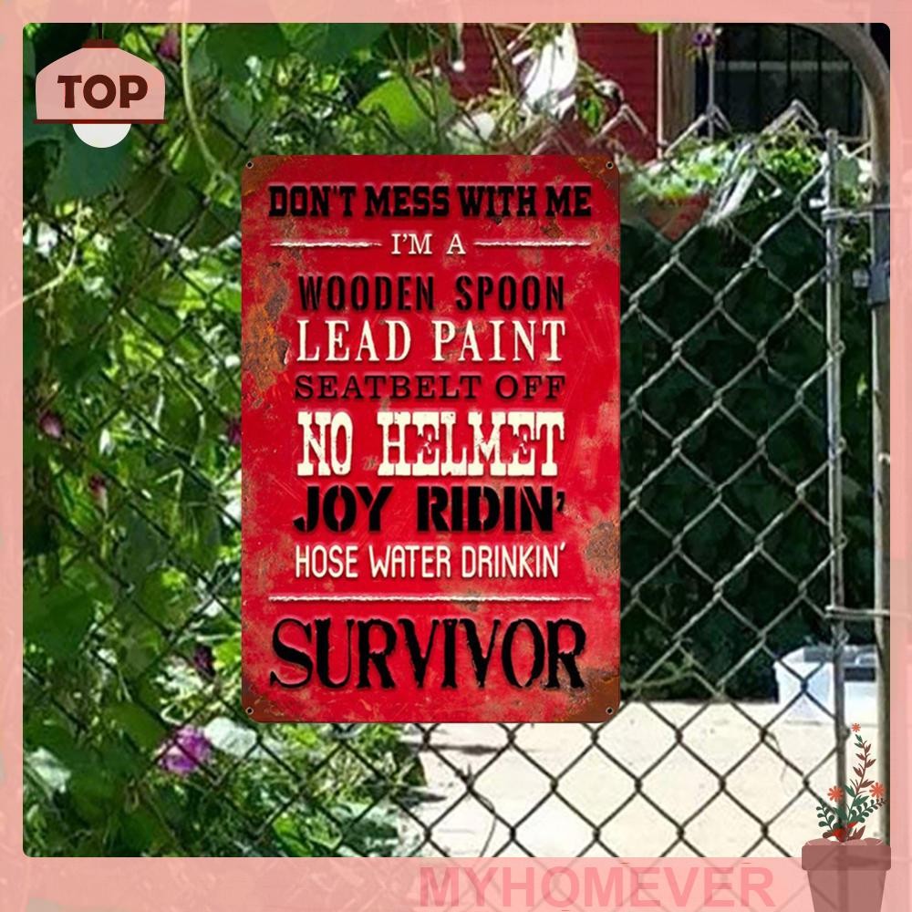 Metal Don t Mess with Me Tin Sign ภาพวาดเหล็กสี่เหลี่ยม Wall ...