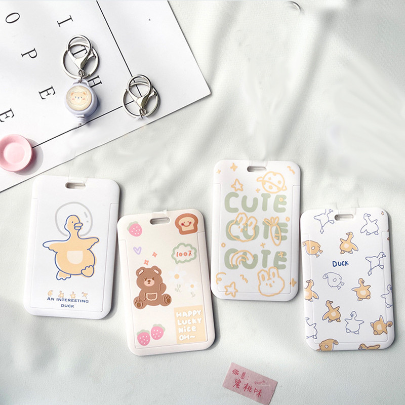 Line Bunny Card Holder Access Card Cover ID Holders Bus Card School ...