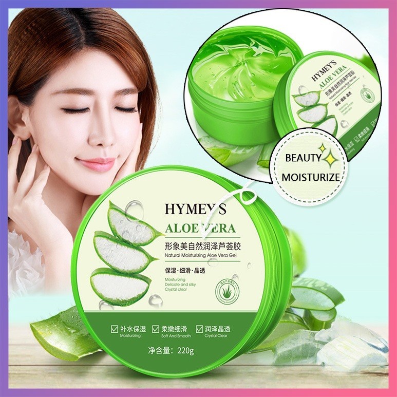 HYMEYS SOOTHING & MOISTURE MOISTURIZING GEL ALOE VERA 92% 220G | Shopee Thailand