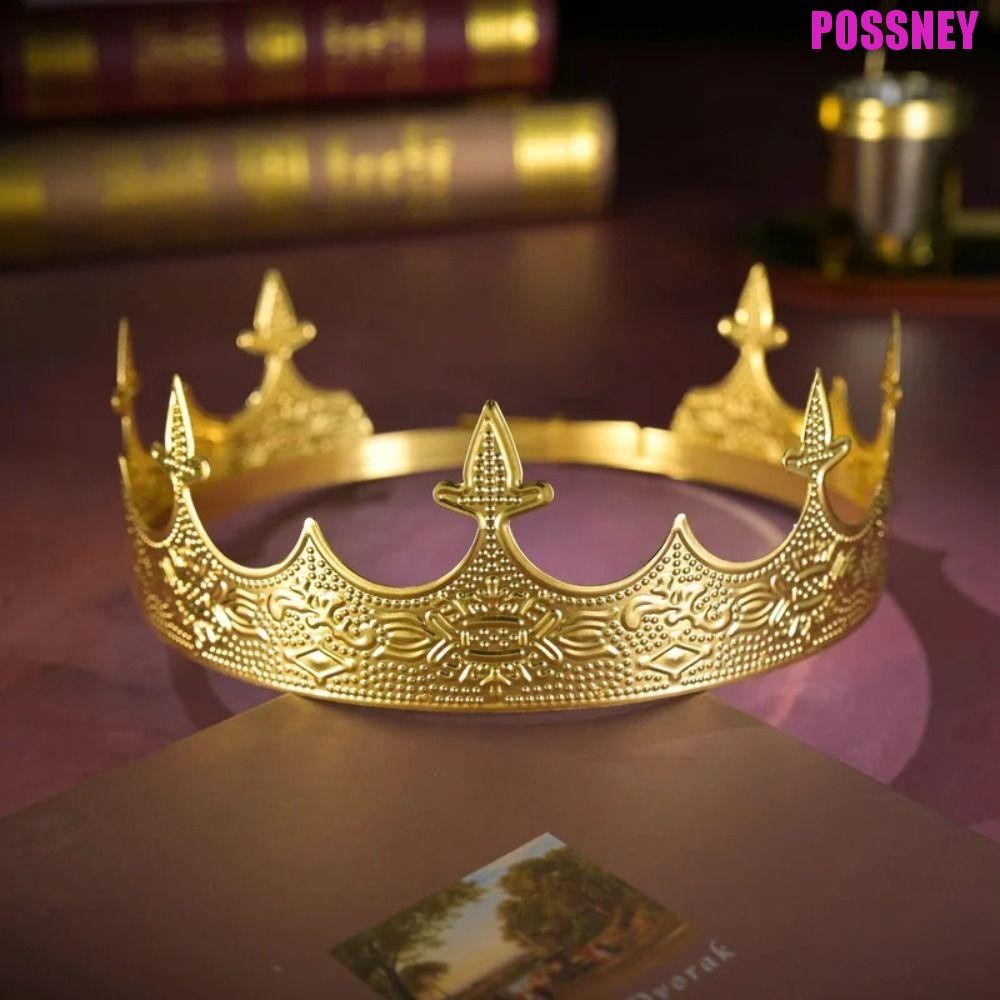 POSSNEY King Crown, Bar Mitzvah Hair Hoop Prince Crowns, Retro Western ...