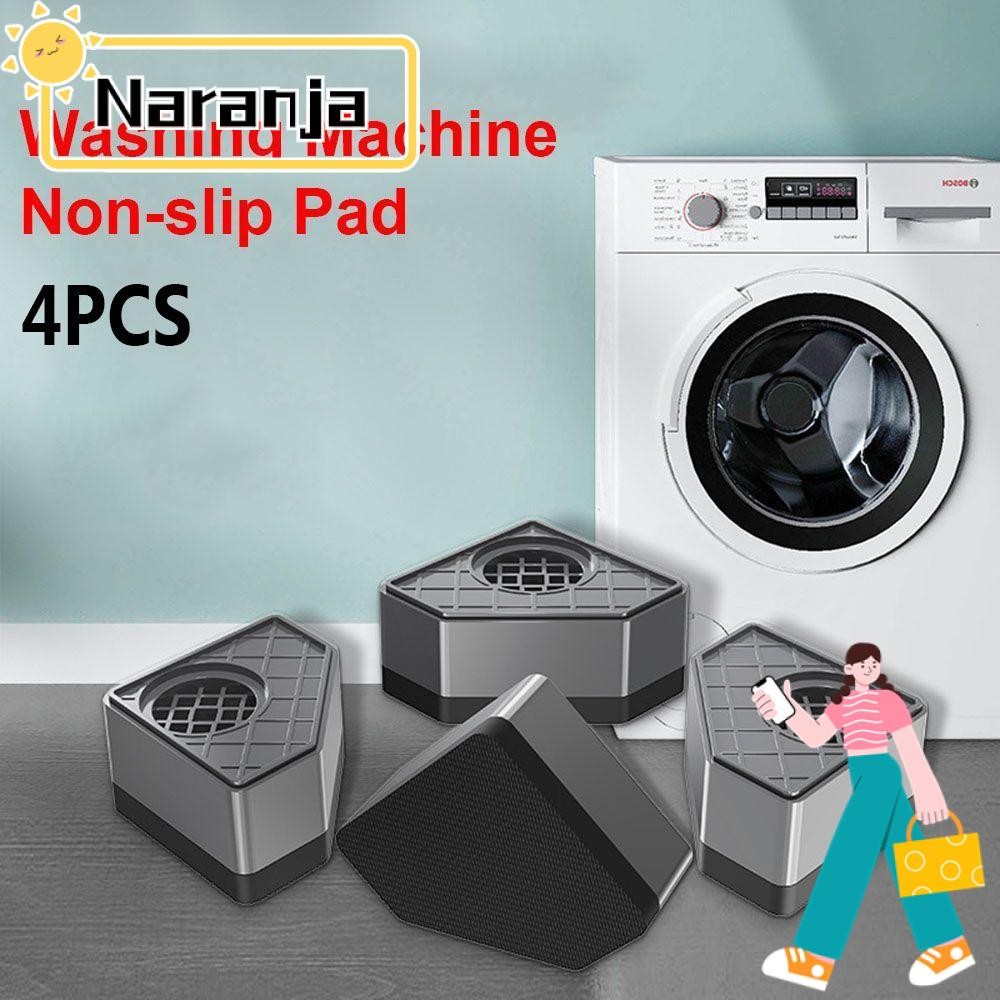 NARANJA 4PCS เครื่องซักผ้าแผ่นเท้าNoiseproof Stabilizer โต๊ะเก้าอี้ ...