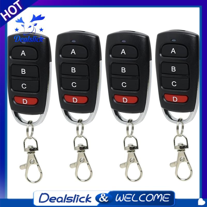 DealslickPack Of 4 รีโมทคอนโทรลประตูโรงรถสากล,433 MHz,Clone Remote ...