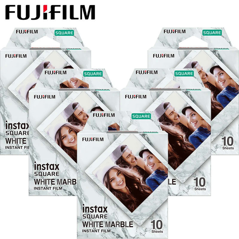 ฟิล์มกรอบหินอ่อนสีขาวสี่เหลี่ยมรูปถ่าย Fujifilm Instax (10-50แผ่น) สำหรับ SQ10 SQ6 SQ20ฟิล์ม ...