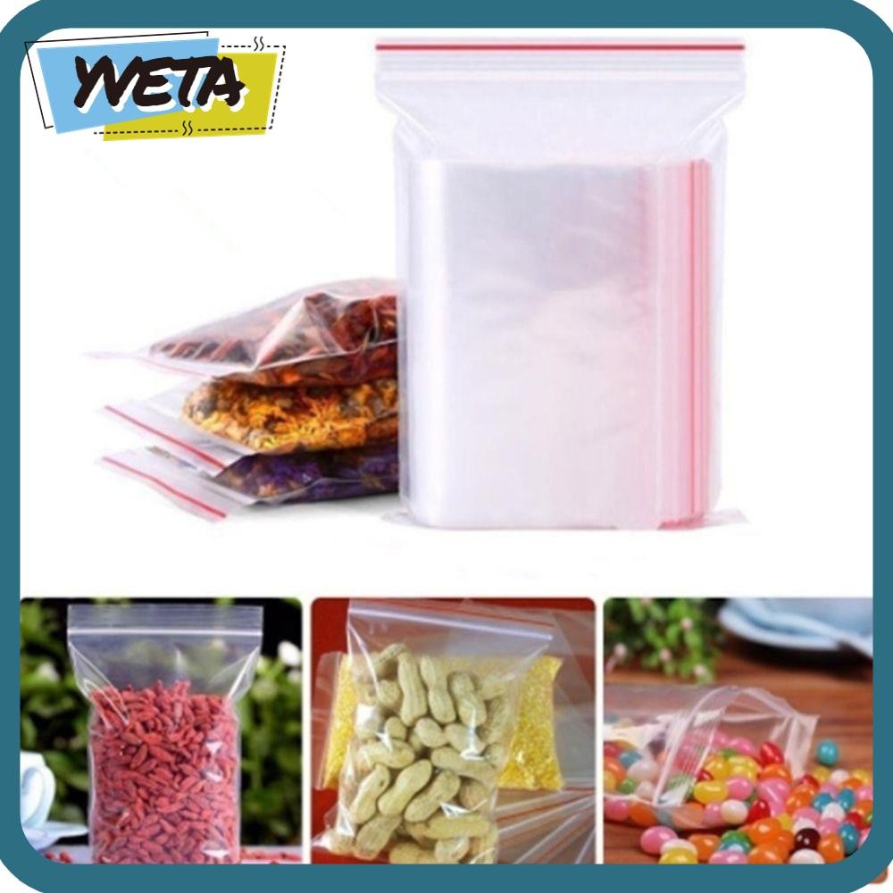 Yveta 100 ชิ้น/แพ็คเครื่องประดับถุงซิปบรรจุภัณฑ์ Reclosable Mini Poly | Shopee Thailand