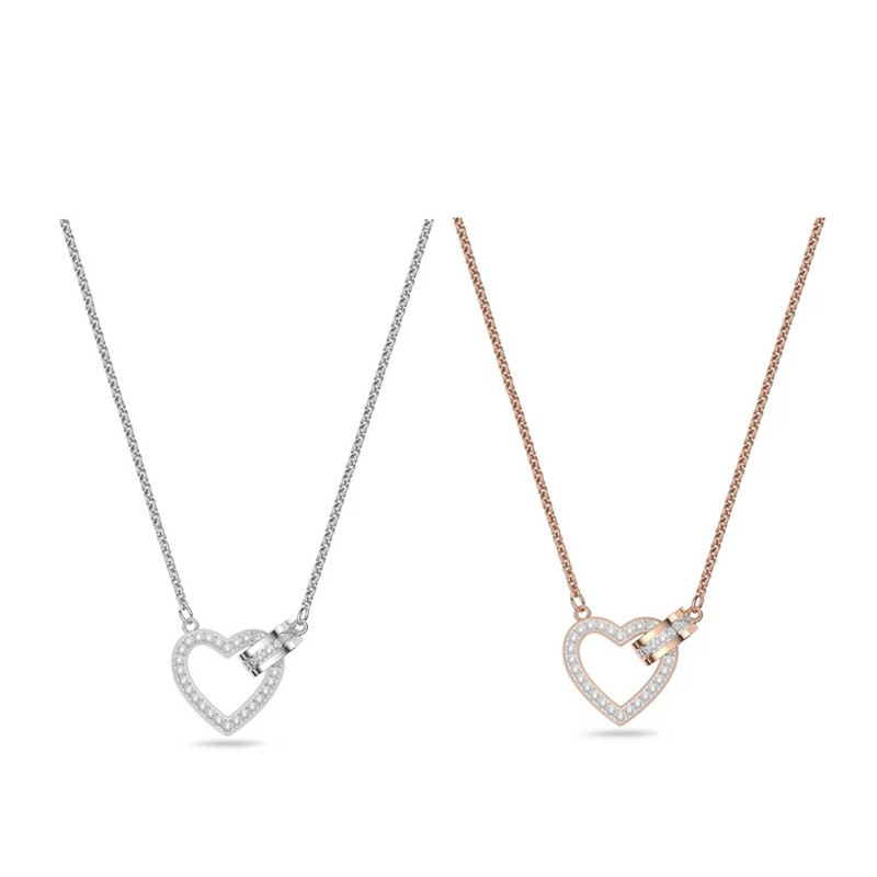 SWAROVSK แท้ 100% Lovely Heart Pendant Necklace สร้อยคอรูปหัวใจแห่งความ ...