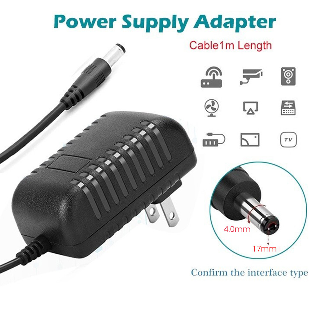 อะแดปเตอร์ Adapter DC 9V 1.5A 2A Audio AC 110V-240V สำหรับกล้องวงจรปิด (หัว 4.0x 1.7MM) Power ...