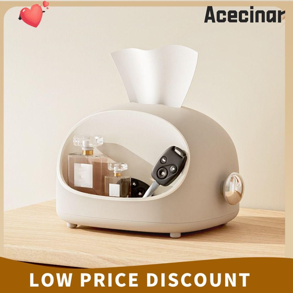 Acecinar กล่องทิชชู่, กล่องกระดาษประหยัดพื้นที่ PP, พร้อมเดสก์ท็อปที่ ...