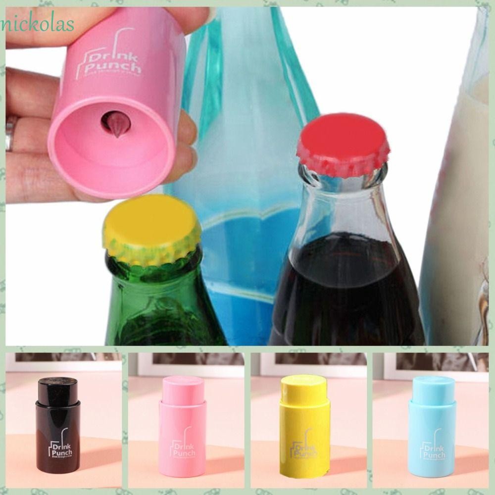NICKOLAS Drink Punch, ทรงกระบอก Sharp ฝาครอบขวดเจาะรู, เจาะฝาครอบขวด ...