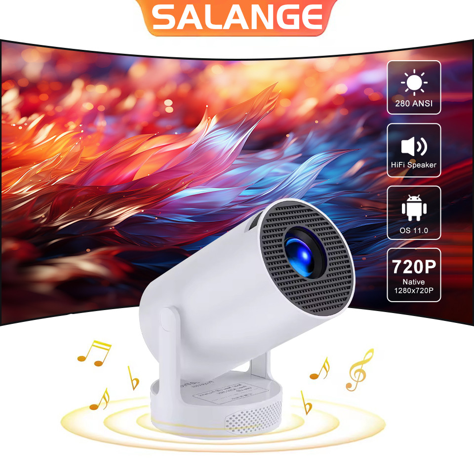 Salange HY300 Ultra Mini Projector รองรับ 4K,โปรเจคเตอร์แบบพกพาพร้อม ...