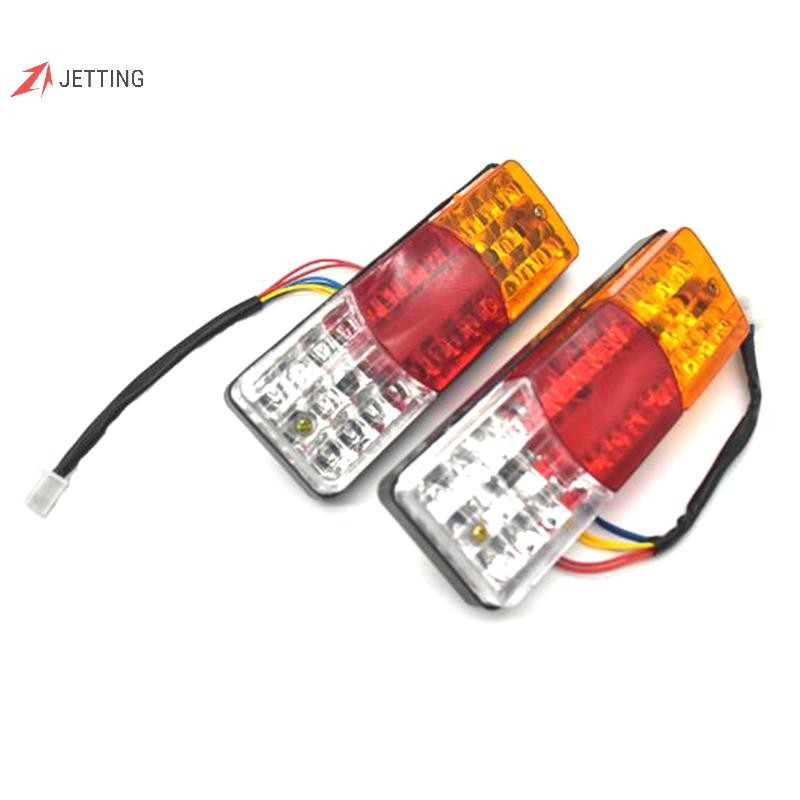 JTTH 3 สี LED ไฟท้ายกันน้ําย้อนกลับเบรคหยุดไฟเลี้ยวรถจักรยานยนต์ 12V ...