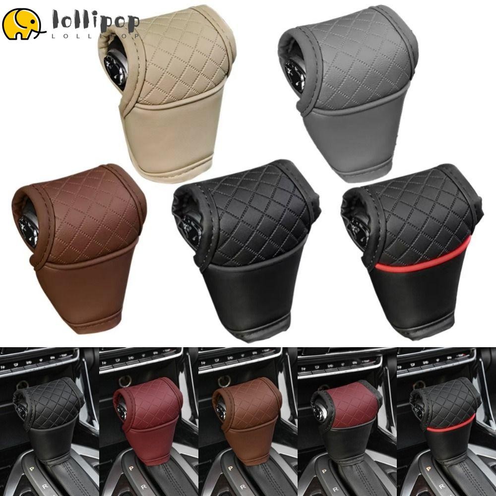 LOLLIPO1 รถเกียร์ Shift Cover, Shift Lever ตกแต่ง PU หนัง Shift Lever ...