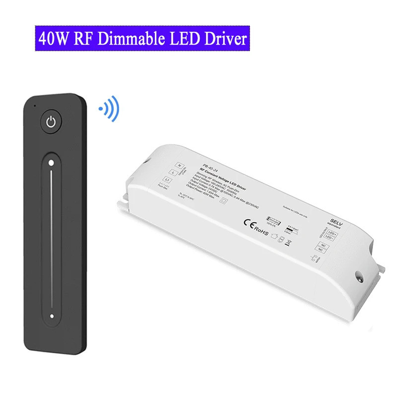 40W dimmable LED driver พร้อม RF Wireless REMOTE Dimming Push-DIM AC ...