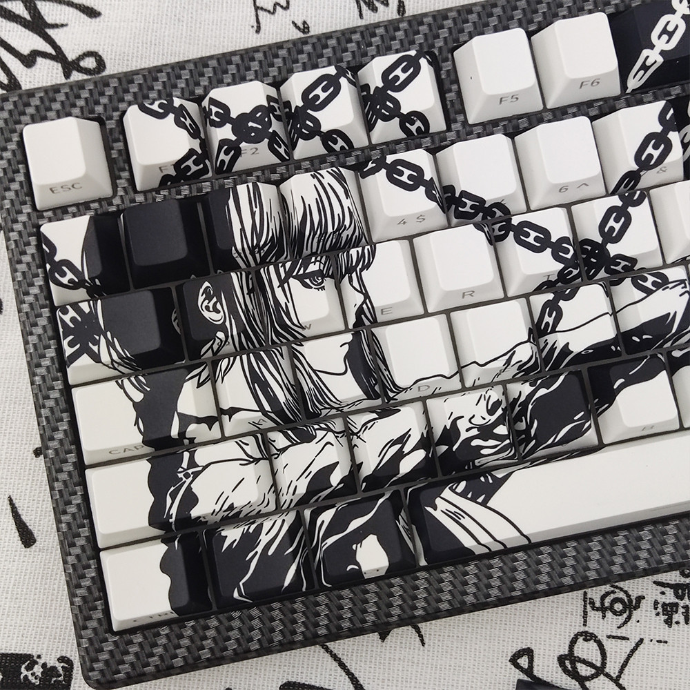 Chainsaw Man Makima Keycap Cherry Profile 130 คีย์ PBT ห้าด้าน Dye ...