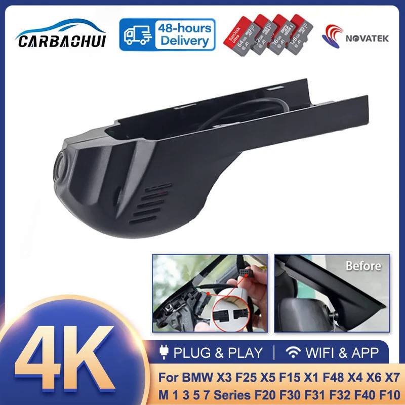 New 4K 2160P Car DVR Dash Cam Camera For BMW X3 F25 X5 F15 X1 F48 X4 X6 ...