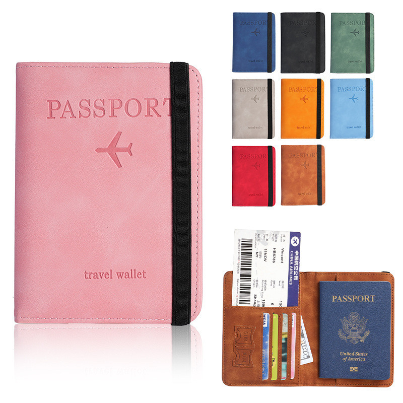 ใหม่หนังกระเป๋าหนังสือเดินทาง Travelwallet กระเป๋า Id มัลติฟังก์ชั่นผู้ถือบัตร | Shopee Thailand