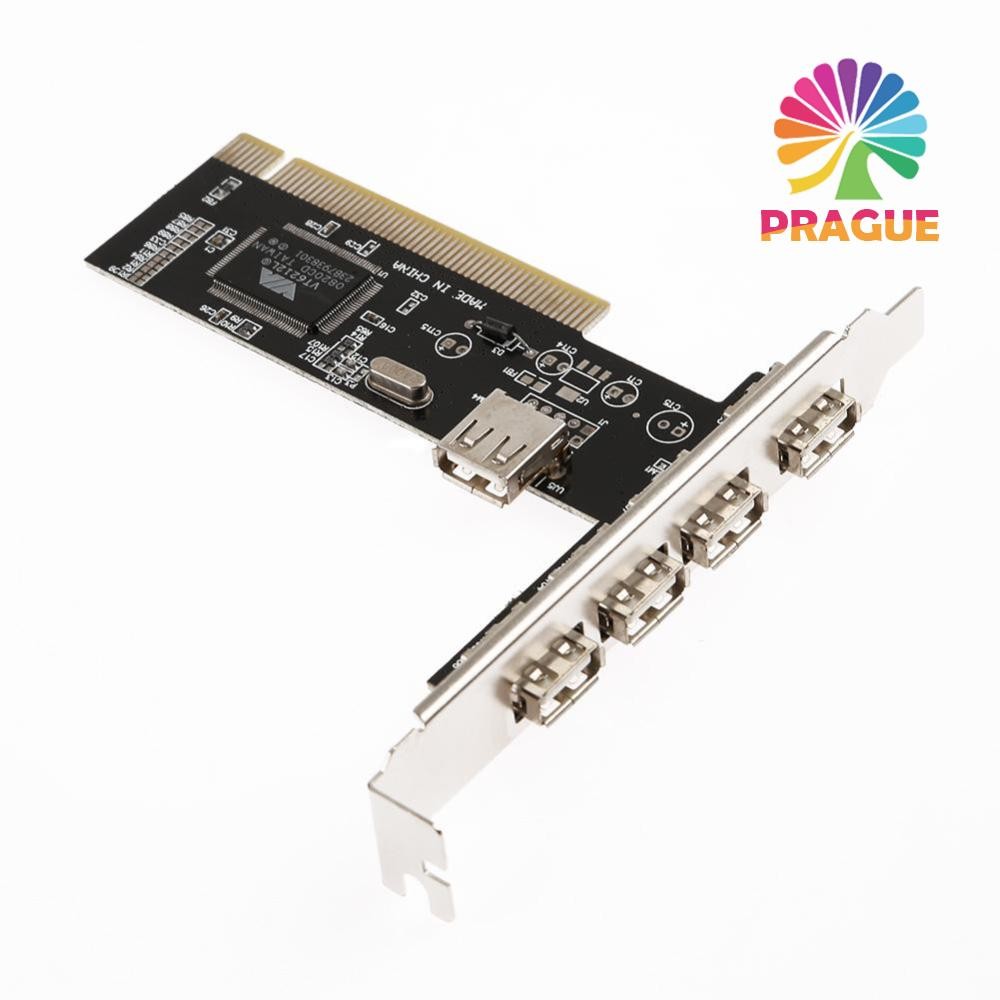 Pc 4 พอร์ต PCI เป็น USB 2.0 HUB Riser PCI การ์ดขยายอะแดปเตอร์แปลง ...