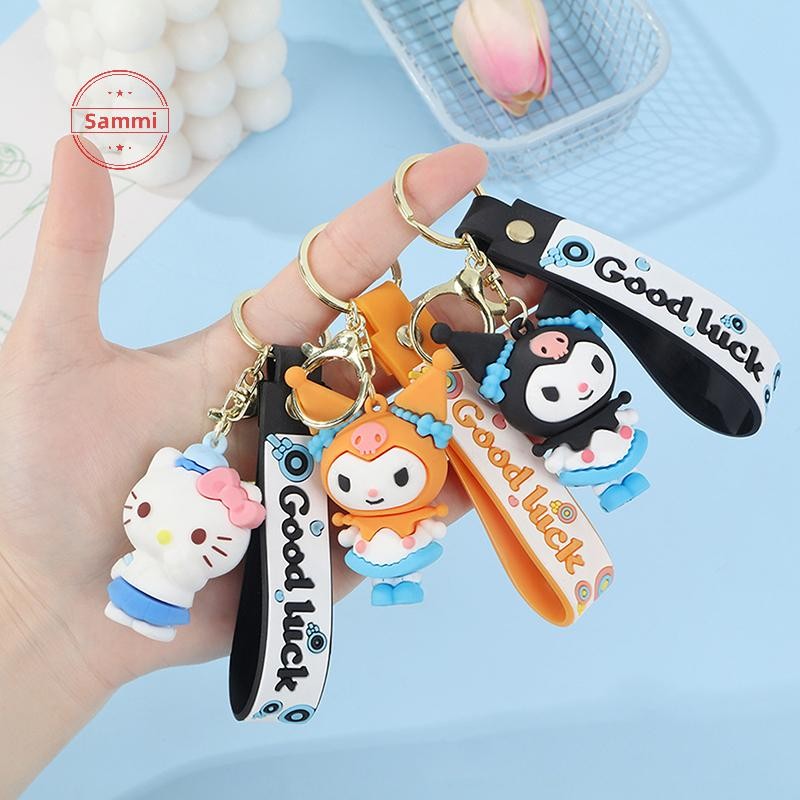 Sammi อะนิเมะ Sanrio Hello Kitty ตัวเลขพวงกุญแจ Kuromi My Melody Action ...