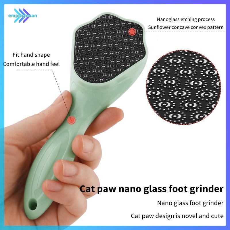 EPMN> Cat Paw Nano แก้ว Footplate แฟ้มมือถือเท้า Exfoliating Dead Skin ...