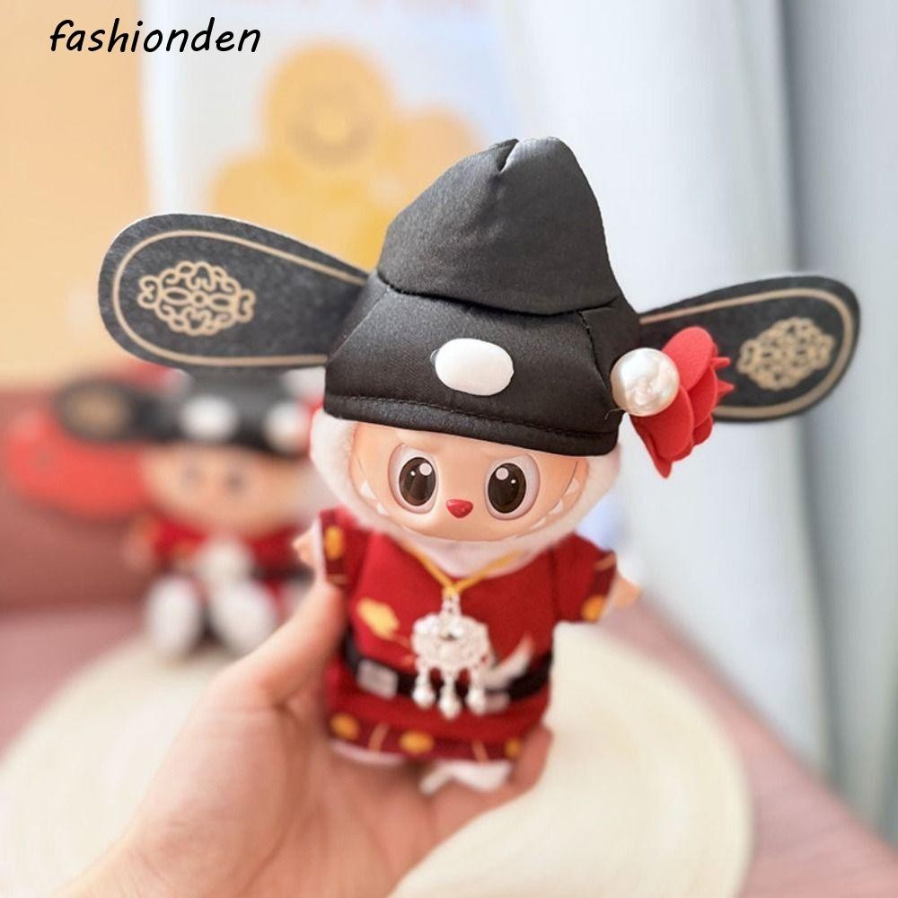 FASHIONDEN นั่ง Labubu Time ผ้า, Handmade สไตล์จีน Labubu ตุ๊กตาผ้า ...