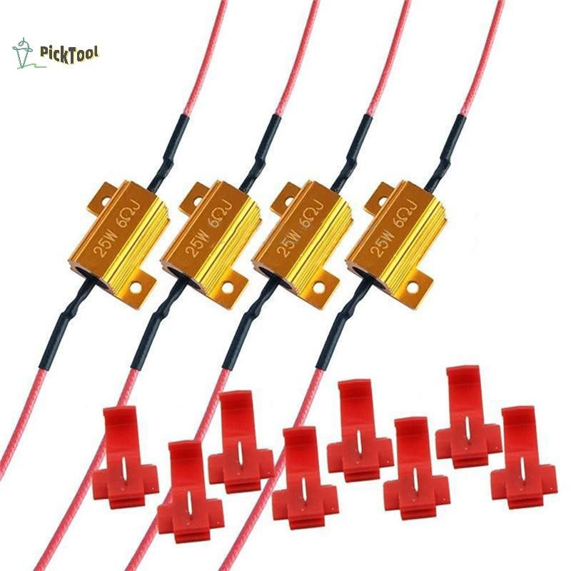 (ขายร้อน) 50w 6 โอห์ม RX24 Load Resistor Fix หลอดไฟ LED Fast Hyper ...