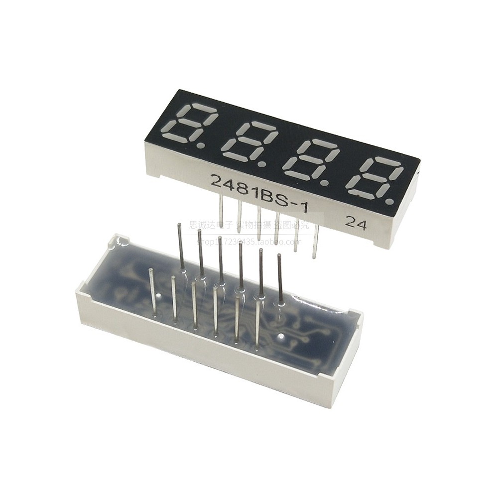 0.28 นิ้ว Four-Digit LED Digital Tube 4-Digit Red 2481AS/AH Total Yin ...