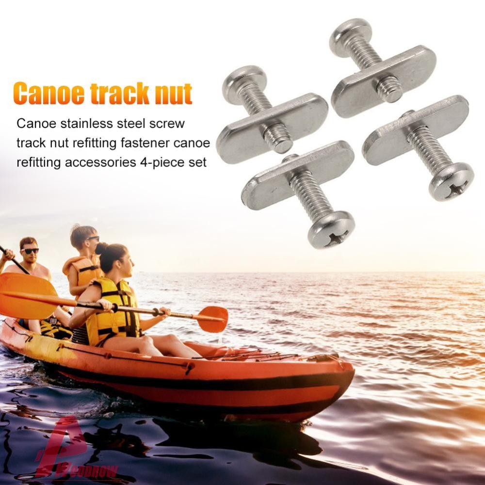 Uk * 4 ชิ้นด้ายสแตนเลส Kayak Rail Track M6 สกรูถั่วติดตั้ง Accesso ...