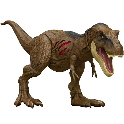 Mattel Jurassic World: Dominion Damage! T-Rex II [Total length: approx. 43 cm] [Ages 4+] HGC19 ...